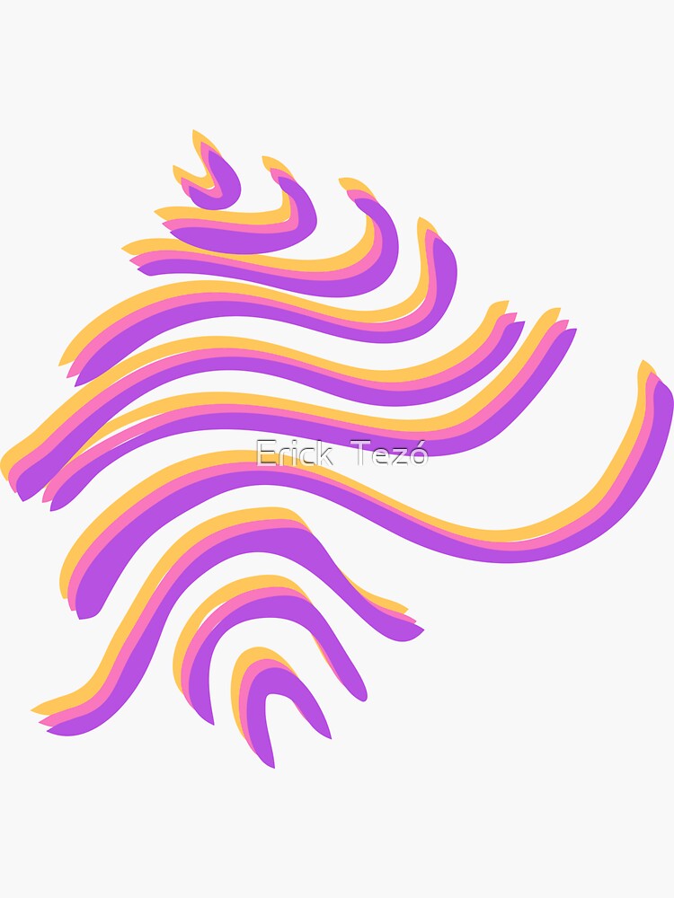 "Curved lines vintage" Sticker by Erick9 | Redbubble
