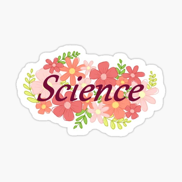 "Science Floral Design" Sticker for Sale by ktbelliss | Redbubble