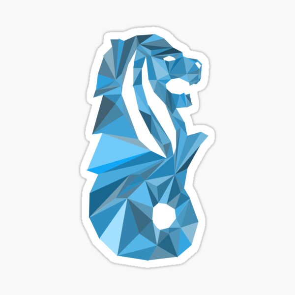 "Geometric Merlion" Sticker for Sale by cogallardo | Redbubble