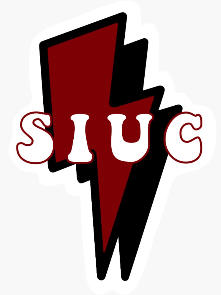 "SIUC Lightning Bolt" Sticker for Sale by Em-sinnett5 | Redbubble
