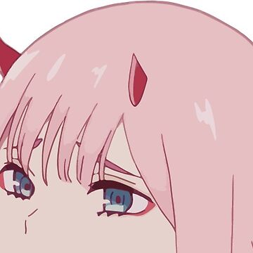 "Zero Two Peeker" Sticker for Sale by DokiDokiStudio | Redbubble