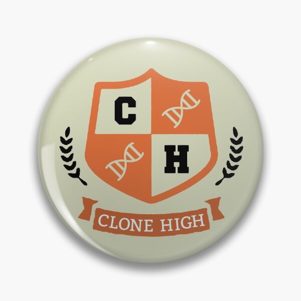 "Clone High crest" Pin for Sale by SevLovesLily | Redbubble