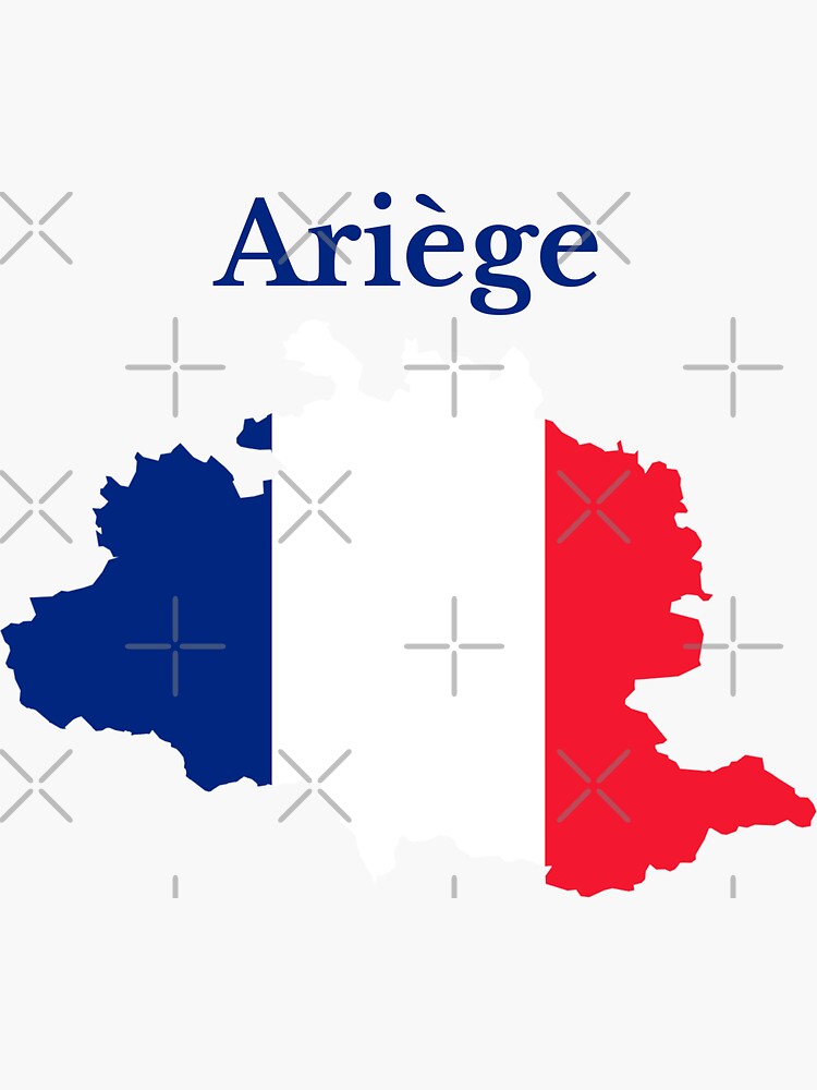 "Ariege (Ariège) Map, France, French Department" Sticker for Sale by ...