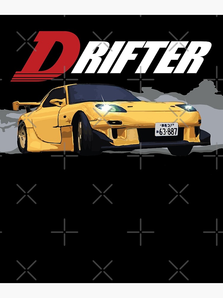 "Drifter - FD RX-7 yellow drift rotory" Art Print by cowtownCOWBOY ...