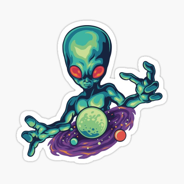 "Alien Invasion" Sticker for Sale by renju1902 | Redbubble