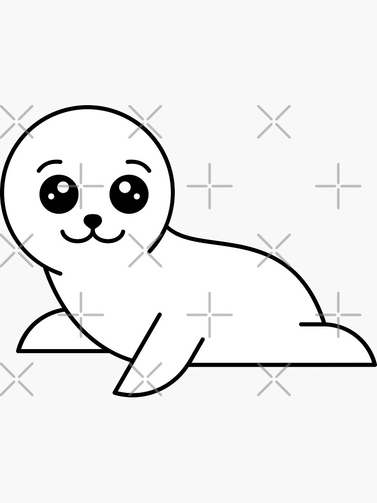 Fondo De Pantalla De Una Linda Foca Kawaii Linda Foca Chibi Kawaii