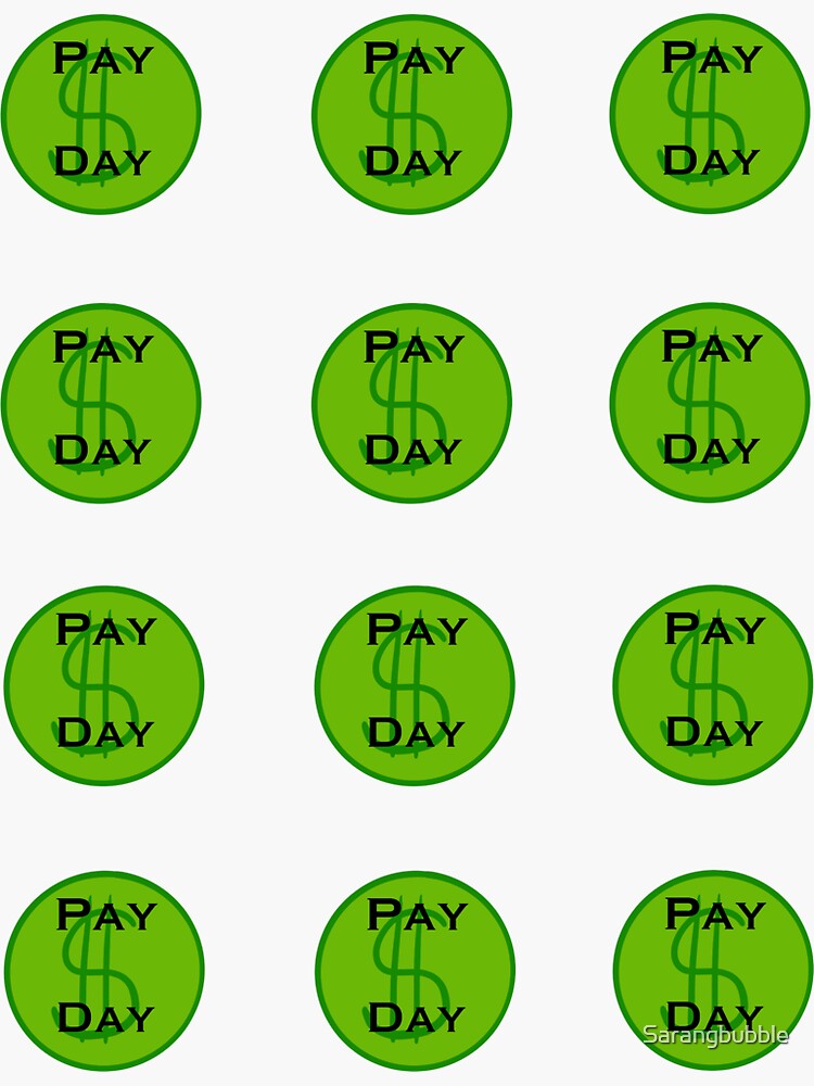 "Payday Planner Stickers" Sticker for Sale by Sarangbubble | Redbubble