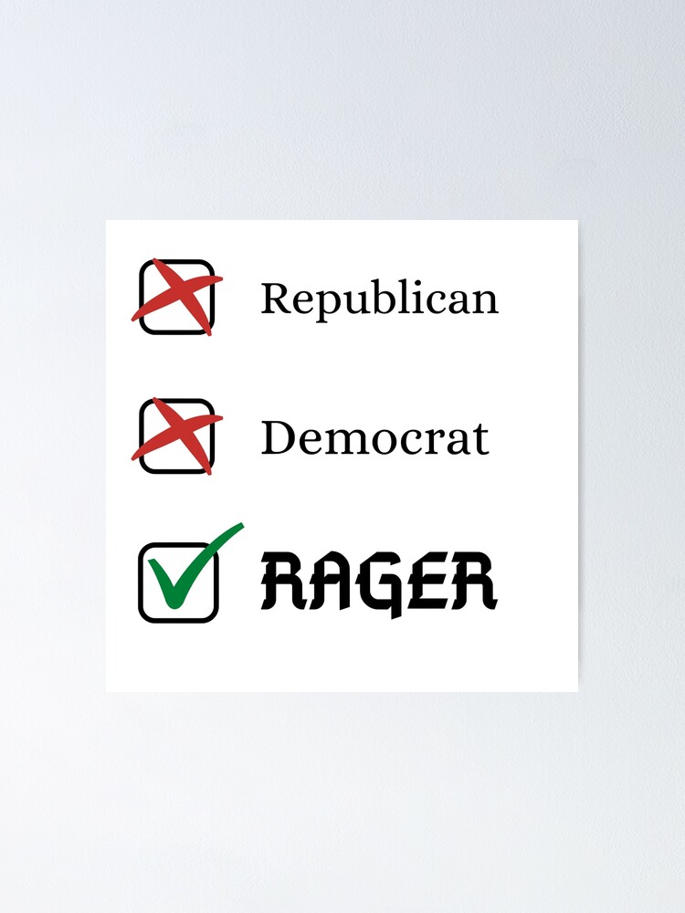 "Rager for President 2024" Poster for Sale by SimYOUlation | Redbubble