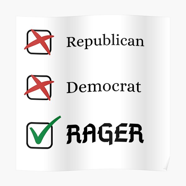 "Rager for President 2024" Poster for Sale by SimYOUlation | Redbubble