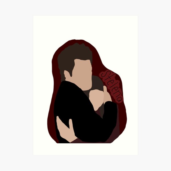 "TVD - stelena hug" Art Print by morganbrowningg | Redbubble
