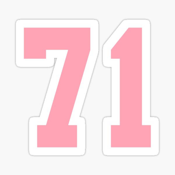 "71 Number seventy-one Girls Jersey" Sticker for Sale by elhefe | Redbubble