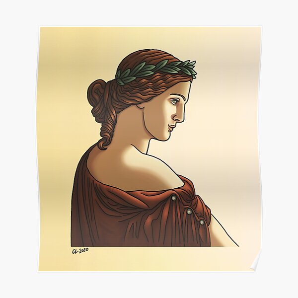 "Kalliope, Muse of Epic Poetry" Poster for Sale by CloudyCreativa ...