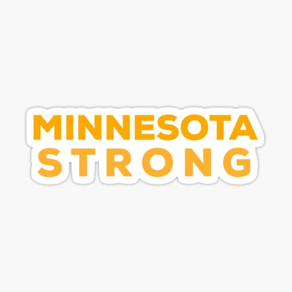 "Minnesota Strong orange color" Sticker by Junsulim | Redbubble