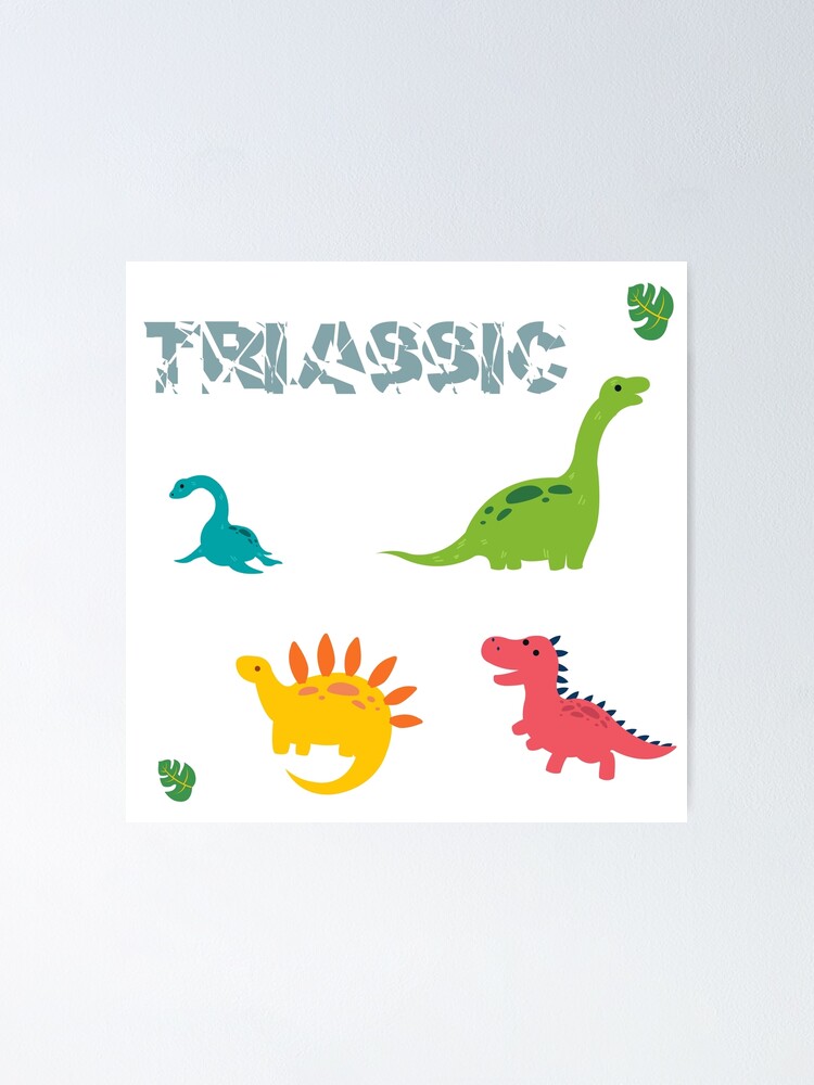 "Triassic Dinosaur Sticker Pack" Poster for Sale by Shiftech | Redbubble