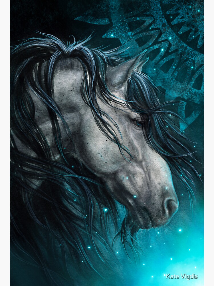 "Shadowfax Horse" Sticker for Sale by Kate Vigdis | Redbubble