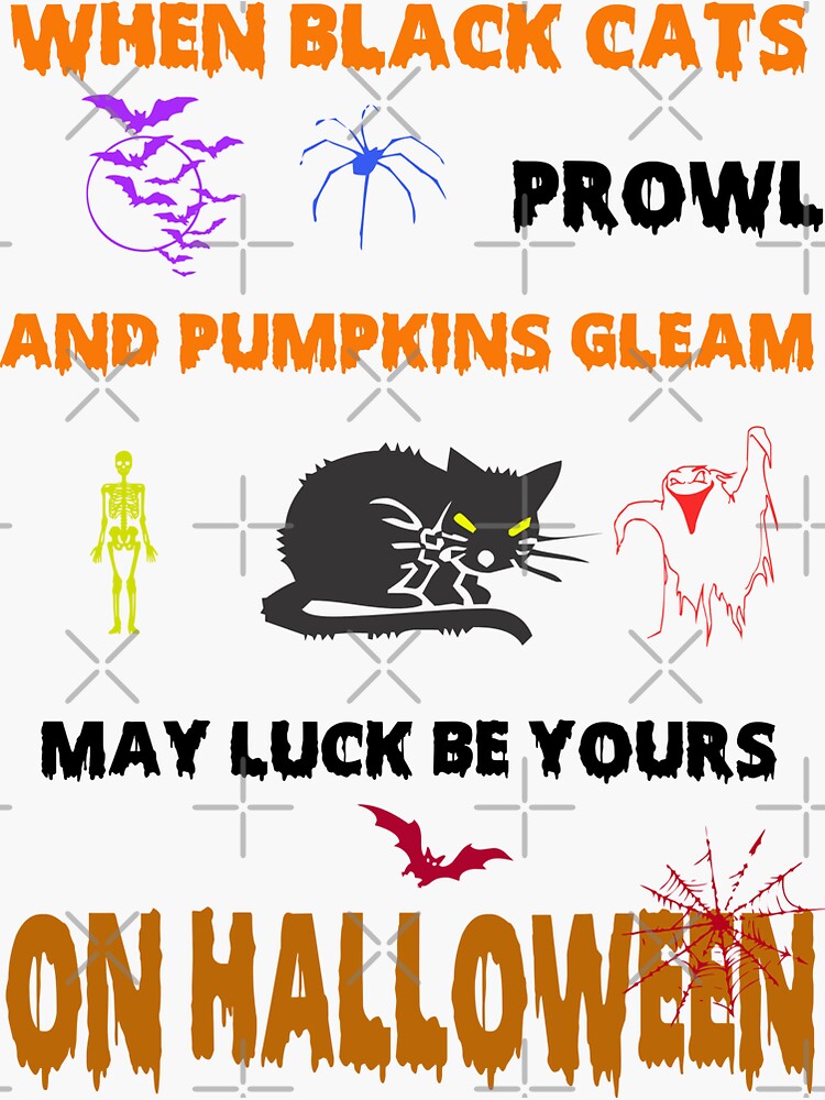 "Halloween Cat Meme" Sticker for Sale by Fashimation20 | Redbubble