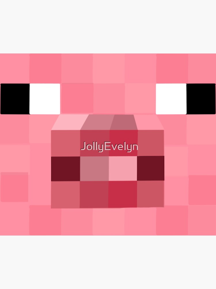 "MineCraft Pig" Sticker for Sale by JollyEvelyn | Redbubble