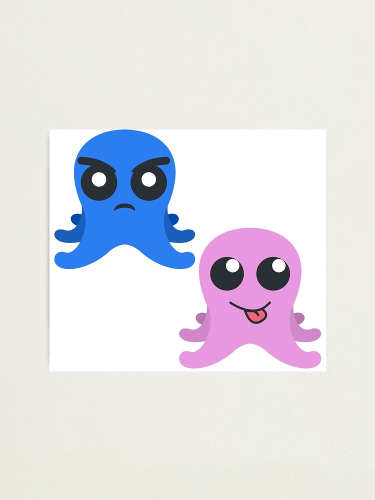 "Happy Pink Sad Blue Octopus Pack" Photographic Print for Sale by Mavy ...