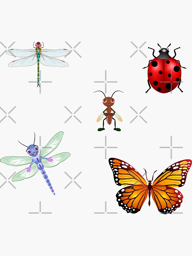 "Funny Insects Sticker Pack" Sticker for Sale by Shiftech | Redbubble