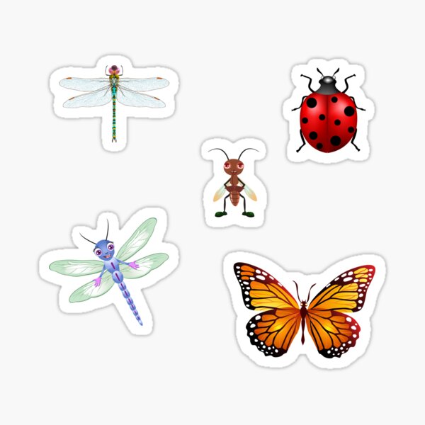 "Funny Insects Sticker Pack" Sticker for Sale by Shiftech | Redbubble