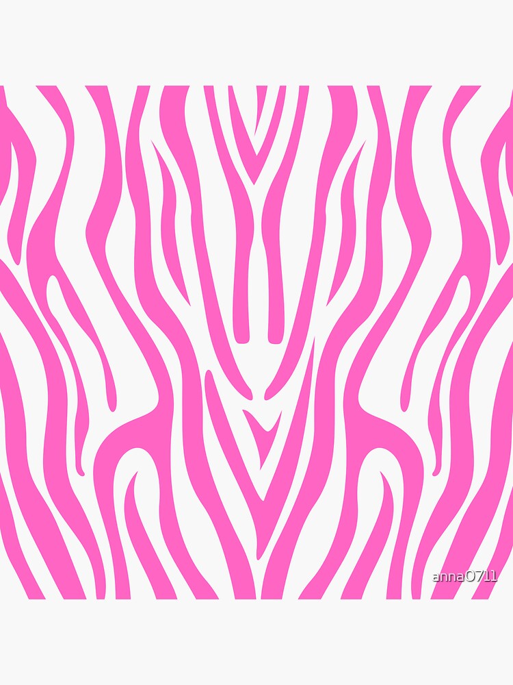 "Pink zebra animal print" Sticker for Sale by anna0711 | Redbubble