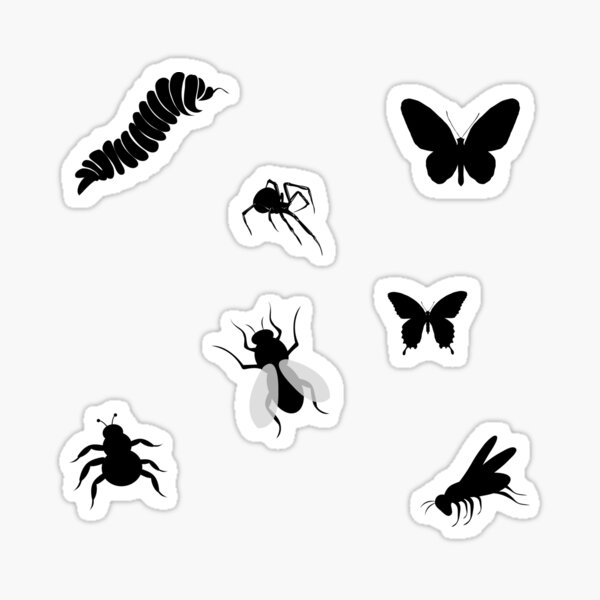 "All Black Insects Sticker Pack" Sticker for Sale by Shiftech | Redbubble
