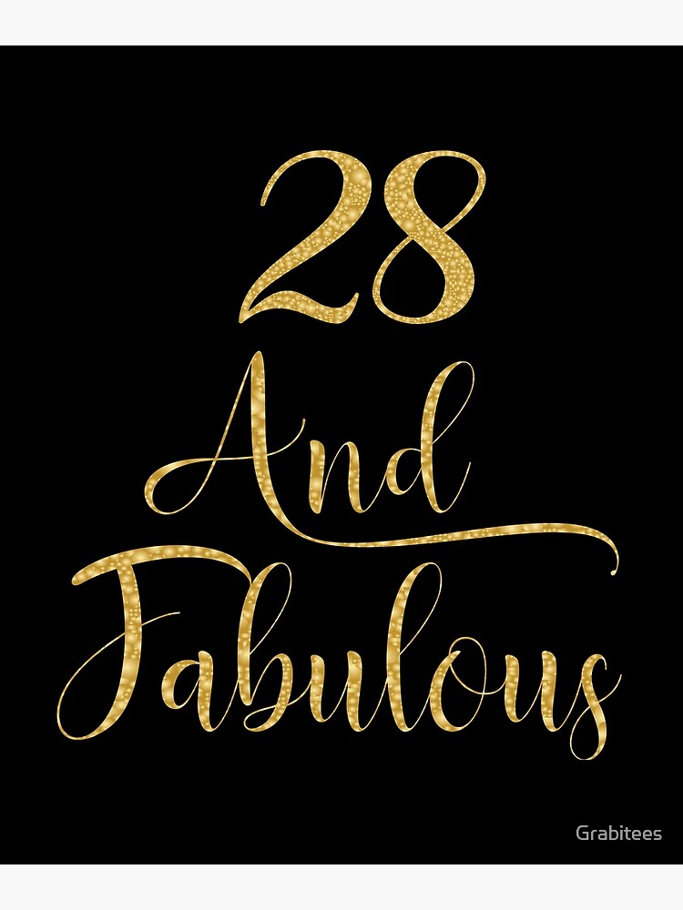 Póster «Mujeres de 28 años y fabuloso diseño de fiesta de cumpleaños ...