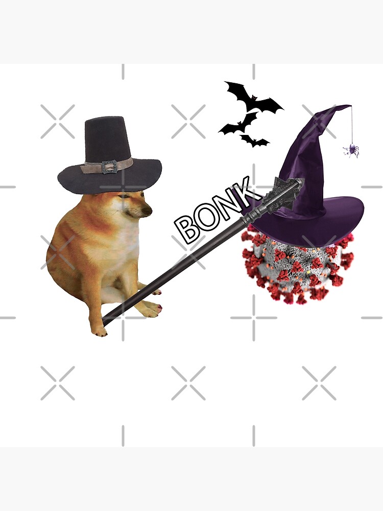 "Cheems virums Bonk Halloween edition" Art Print for Sale by UncleApo ...