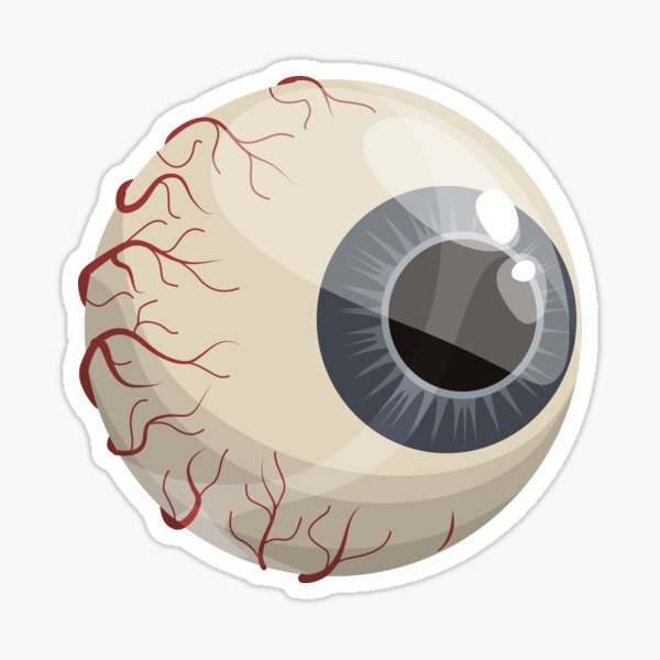 "One Eye Blue Lens Scary Halloween " Sticker for Sale by MonsaviFashion ...