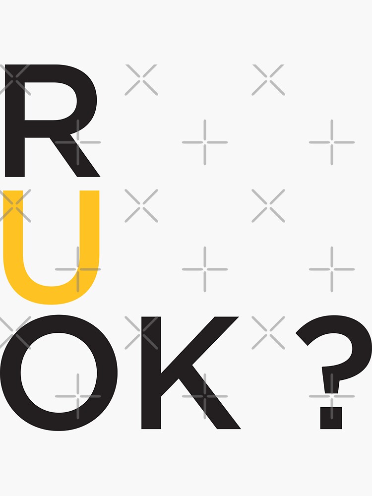 "R U OK?" Sticker for Sale by ToySenTrends | Redbubble