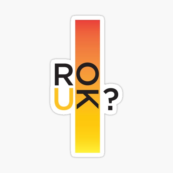 "R U OK?" Sticker for Sale by ToySenTrends | Redbubble