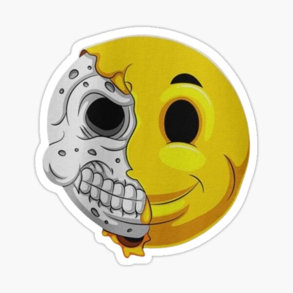 "Scary Smiley Face" Sticker for Sale by TAHA-STORE | Redbubble