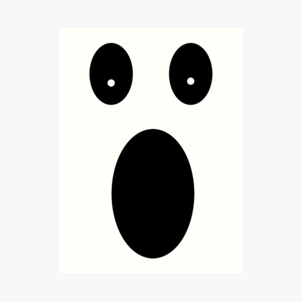 "Spooky Halloween Shocked Ghost Face" Art Print by kookkiee | Redbubble