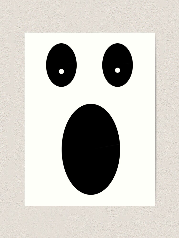 "Spooky Halloween Shocked Ghost Face" Art Print by kookkiee | Redbubble