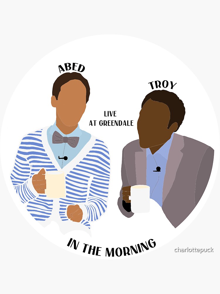 "TROY AND ABED IN THE MORNING LIVE AT GREENDALE " Sticker for Sale by ...