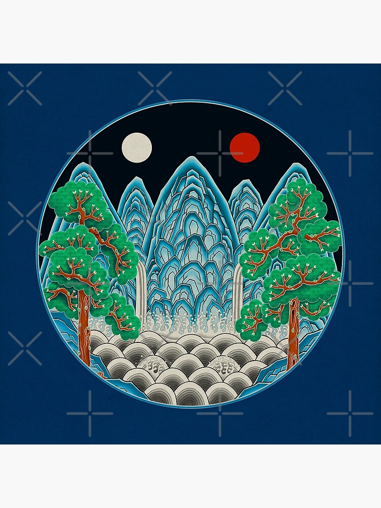 Póster «Cinco picos del sol y la luna en invierno: pintura de King tipo ...