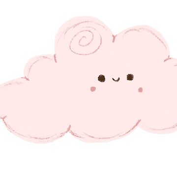 "Cute pastel pink cloud" Sticker for Sale by BerryExpress | Redbubble