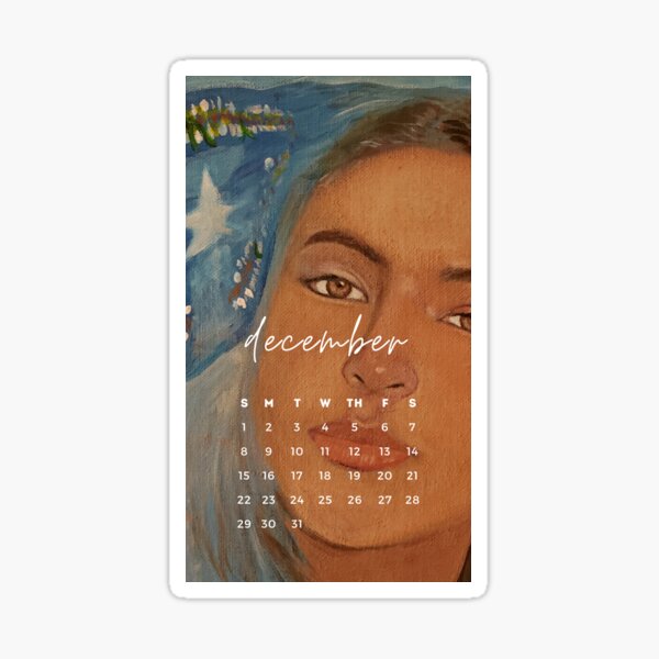 "CNMI December Calendar Cover Girl" Sticker for Sale by BZBN-Me | Redbubble