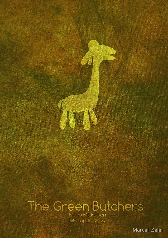 "The Green Butchers Minimalist Poster" by Marcell Zelei | Redbubble