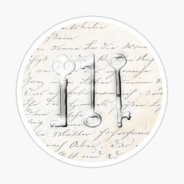 "Antique Keys Collage Ephemera" Sticker for Sale by Periscope9 | Redbubble