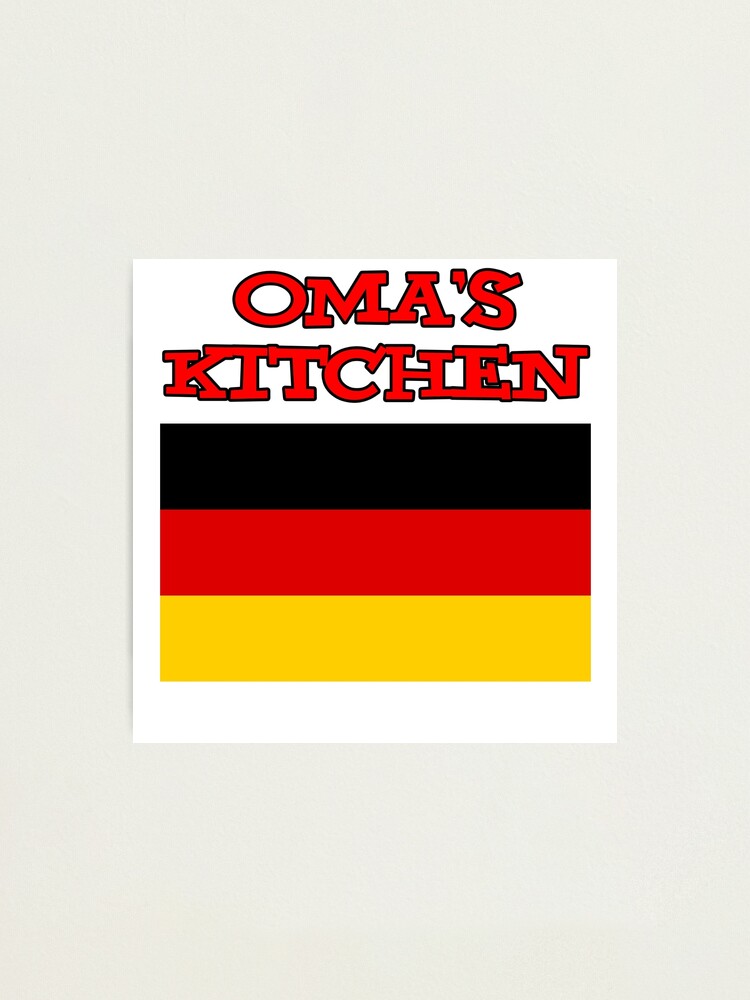 "Oma's Kitchen Featuring German Flag" Photographic Print by ...