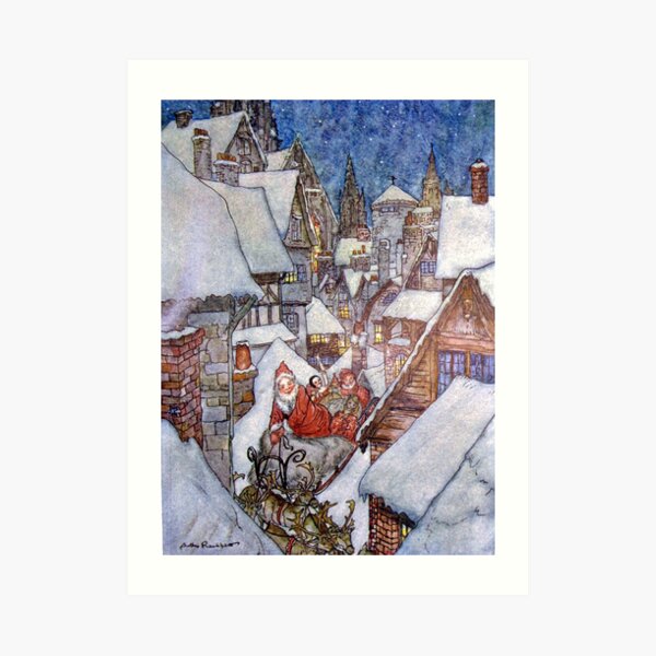 "It Must Be Saint Nick - Arthur Rackham The Night Before Christmas" Art ...