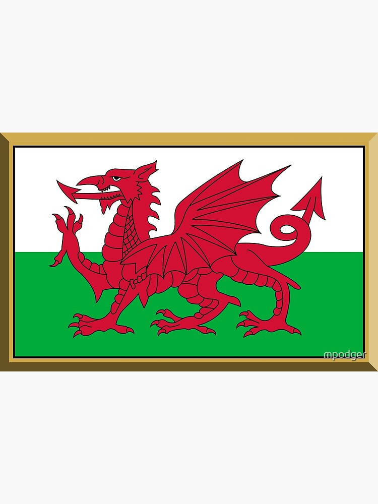 "Welsh Flag Gifts, Stickers, Masks & Products (GF)" Framed Art Print for Sale by mpodger | Redbubble
