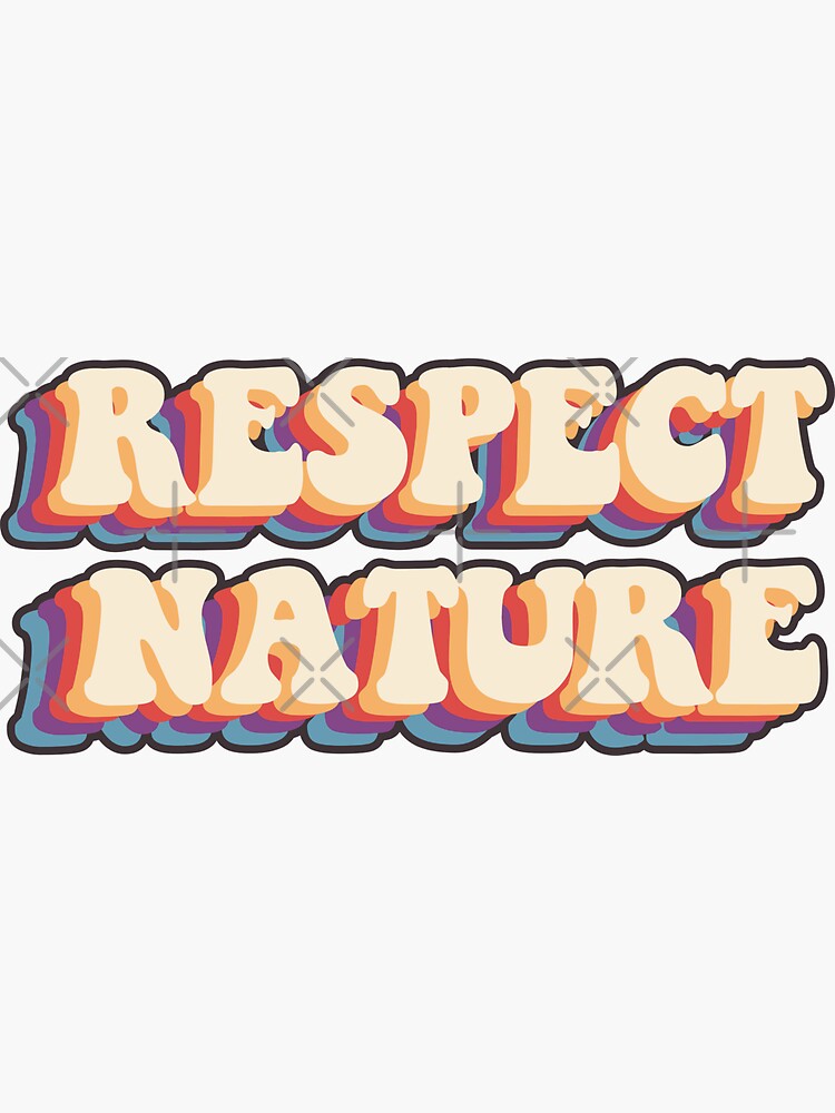 "Aesthetic Vintage Respect Nature" Sticker for Sale by STAR10008 ...