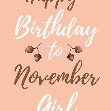 Happy November Birthday Clipart