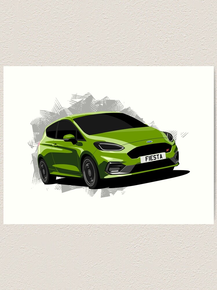 "Ford Fiesta ST" Art Print for Sale by AUTO-ILLUSTRATE | Redbubble