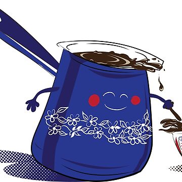 "Rakwe ou Fenjan - Coffee Love" Sticker for Sale by Customnation ...