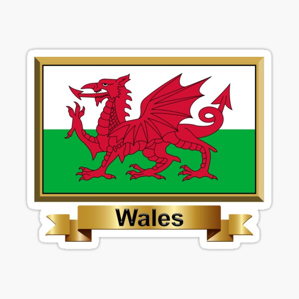 "Welsh Flag Stickers, Gifts and Products (N)" Sticker by mpodger ...