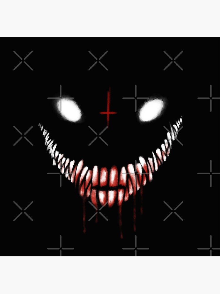 Creepy Anime Smile Sticker For Sale By Tommy Moore Redbubble