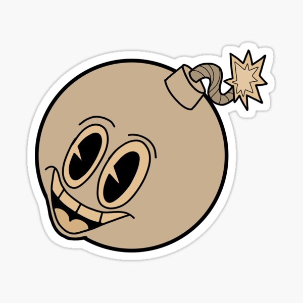 "Vintage Bomb Face" Sticker by Puffoo | Redbubble